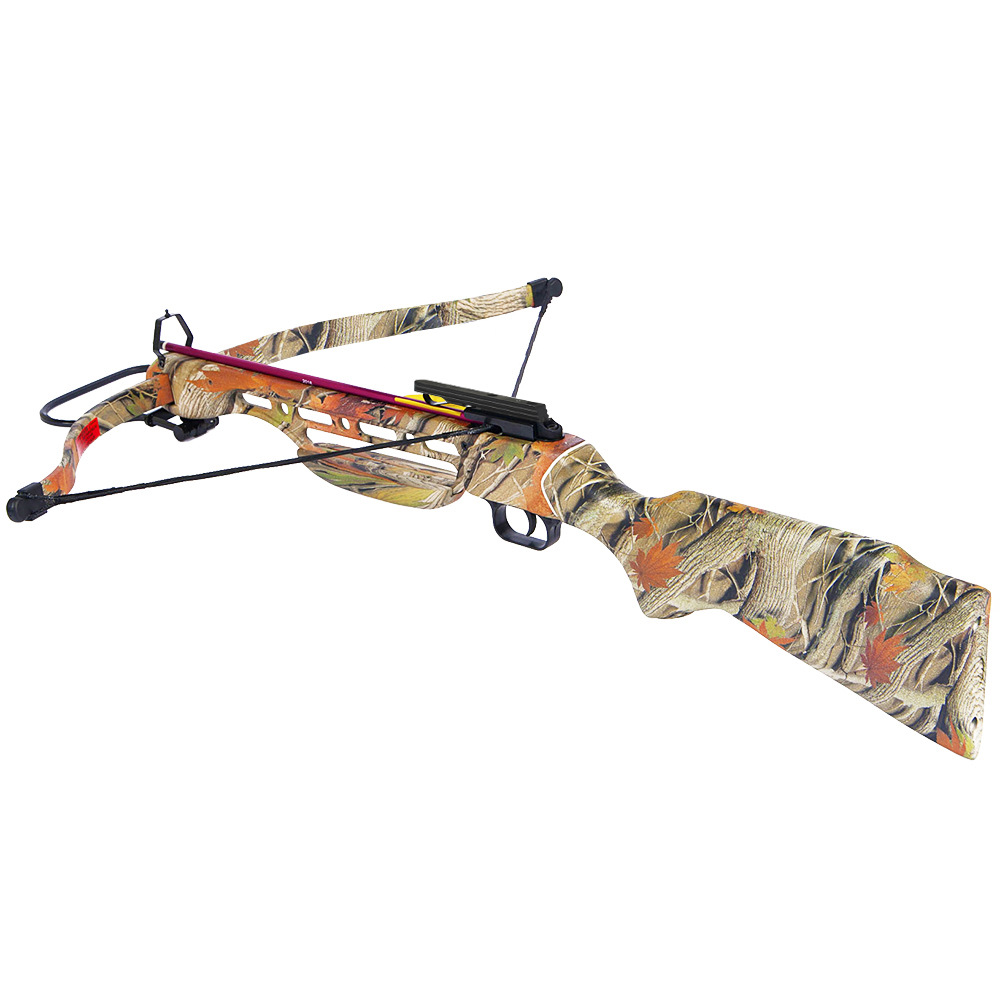 150 Lb Black Wood Camouflage Camo Hunting Crossbow Bow 2 Arrows